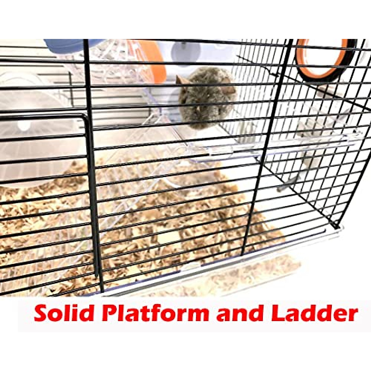 Acrylic Large 5-Level Lookout Tower with Long Crossover Tube Habitat Hamster Rodent Gerbils Mouse Mice Small Animal Cage