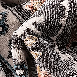 Well Woven Indira Julita Vintage Bohemian Aztec Tribal Black 5'3" X 7'3" Area Rug