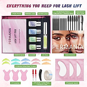 PERMANIA Lash Lift Kit, Brows Lamination Kit, Eyelash Perm Salon Quality, Keep Lashes Curling and Instant Fuller Eyebrows for 8 Weeks