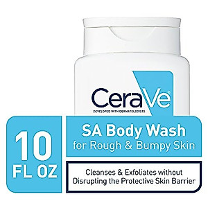 CeraVe Body Wash with Salicylic Acid | Fragrance Free Body Wash to Exfoliate Rough and Bumpy Skin | Allergy Tested | 10 Ounce