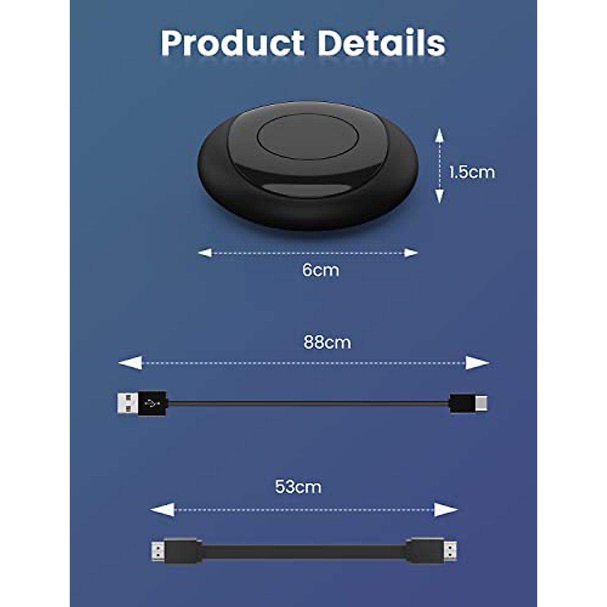 OSDTKRU Wireless HDMI Display Dongle Adapter 4K,Streaming Media Video/Audio/File HDMI Wireless Extender ,No Delay, Streaming Video/Audio from Laptop, PC, Smartphone to HDTV Projector