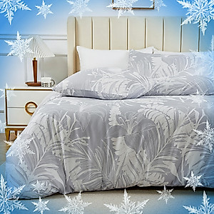 YIYEA Cooling Duvet Cover for Hot Sleepers & Night Sweats - Double Sided Arc-Chill Q-Max>0.5 Cool Summer Duvet Cover Queen Size - Silky Soft, Thin, Breathable, and Quickly Cool Down - 3PC