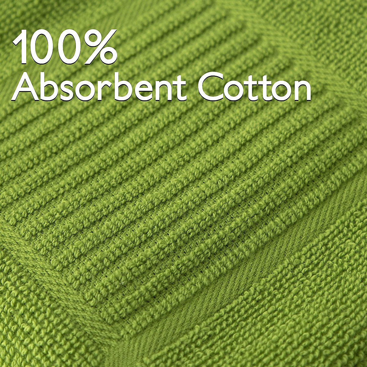 T-fal Textiles Cotton Dish Towel, Solid - Single, Green