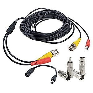 Flashmen BNC Cable 25ft 4Pack, HD Security Camera Cables Heavy Duty BNC Video Power Cable BNC Wire Extension for CCTV DVR Security Camera System