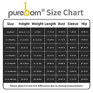 pureborn Unisex Baby Boys Girls Jumpsuit Long Sleeve Cotton Baptism Outfit One-Piece Christening Romper Waffle White 12-18 Months