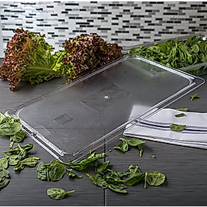 Carlisle FoodService Products 10216U07 StorPlus Full Size Polycarbonate Universal Flat Surface Food Pan Lid, Clear