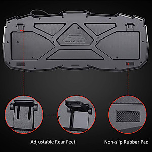 BlueFinger Backlit Gaming Keyboard and Mouse Combo,USB Wired Backlit Keyboard Mouse Game Set,Multimedia Keys,3 Color LED Crack Illumination Keyboard Mouse for Game and Work