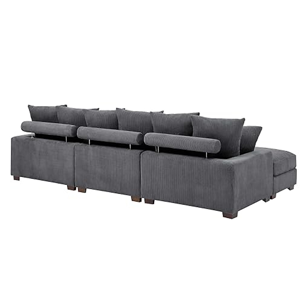 Oadeer Home Modular Sectional, Dark Gray