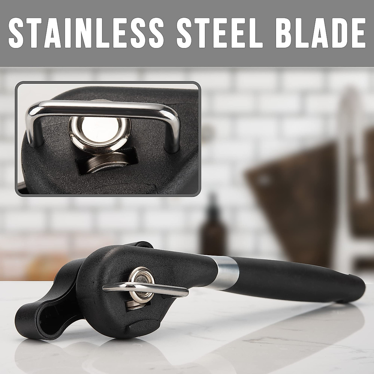 SALE-Can Opener Manual | Effortlessly Open Cans with our Smooth Edge Manual Can Opener – Heavy duty can opener with soft grip and durable Stainless Steel Design