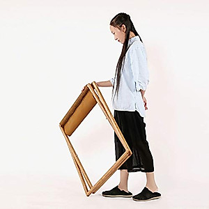 XJJUN-Luggage Rack Luggage Rack, Hotel Luggage Rack, Hotel Mahogany Leather Folding Rack, Bedside Clothes, Guest Room Cabinet (Color : A, Size : 43x43x30cm)