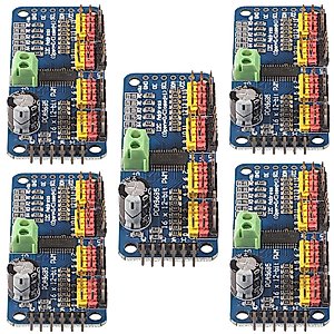 Aoicrie 5pcs PCA9685 16 Channel PWM Servo Motor Driver PCA9685 IIC Module 12-Bit, for Robot or for Raspberry pi Shield Module servo Shield