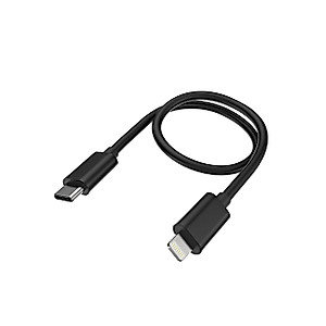 FiiO LT-LT3 USB Type C to Lightning Cable 0.7ft Supports Lossless for iOS/Headphone Amp