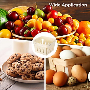 Tideme 30 Pcs Mini Wooden Baskets 4 x 4 x 2.6 Inch Square small Berry Basket Woven Vented Storage Container Harvest Basket for Picking Fruit, Crafts, Gifts (Log Color)