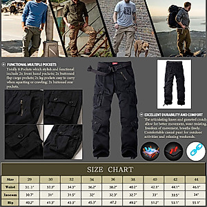 AKARMY Men's Casual Cargo Pants Military Army Camo Pants Combat Work Pants with 8 Pockets(No Belt) Battlefield Camo 32