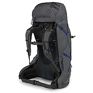 Osprey Aether Plus 60L Men's Backpacking Backpack, Eclipse Grey, Small/Medium
