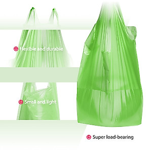 SZILBZ Baby Disposable Diaper Sacks - Unscented Diaper Disposal Bag Odor Control, Made with Recycled Material Dog Poop Bags Tie Handle Trash Bags- 400 Count (Blue)