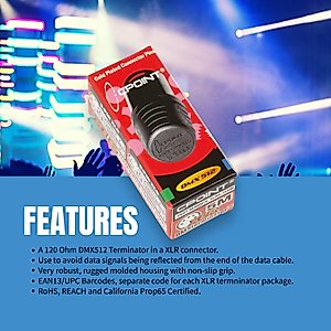 SIRS-E 2-Pack - CPoint DMXterminator XLR 5 Pin DMX Terminator 120 Ohm XLR5-TERM