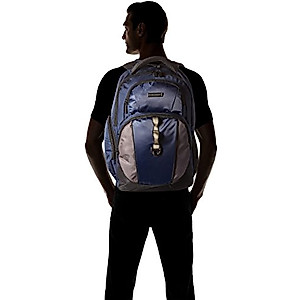Perry Ellis Men's P19 Business Laptop Backpack with Tablet Pocket, Navy, One Size