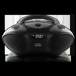 iLive Wireless Bluetooth Boombox with CD Player & FM Radio, Features Built-in Bluetooth Stereo Speakers, Digital Controls and 3.5mm Audio Input, LCD Display and AC Power