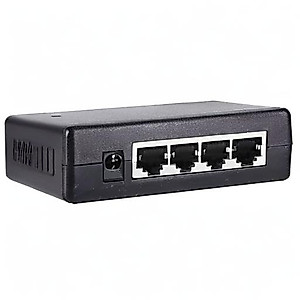 iCreatin 4-Port POE Power Over Ethernet Injector Adapter for IP Camera, Access Points and More; Use with External Power Supply for Passive or 802.3af Devices [External Power Supply NOT Included]