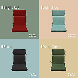 BOSSIMA Indoor Outdoor High Back Chair Cushions Replacement Patio Chair Seat Cushions Set of 2 (Slate Grey)