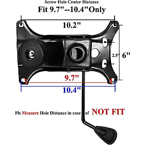 MySit Office Chair Tilt Mechanism Replacement, Heavy Duty 6'' x 10.2" Mounting Holes Tilt Control Mechanism