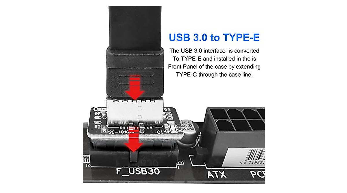 Oassuose USB 3.1 Front Panel Adapter for USB-C Port Upgrade