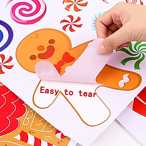 DIYDEC 70PCS Peppermint Floor Decals Stickers, Self-Adhesive Christmas Candy Party Wall Floor Stickers Decals for Christmas Floor Candy Land Decoration