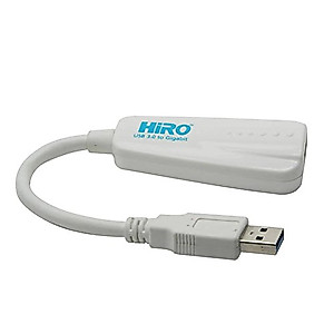 HiRO H50315 USB 3.0 to Gigabit Ethernet LAN 10 100 1000 Mbps Portable Network Adapter Windows 10 8.1 8 32-bit 64-bit Plug n Play Native Driver No Installation Needed Windows 7 Compatible