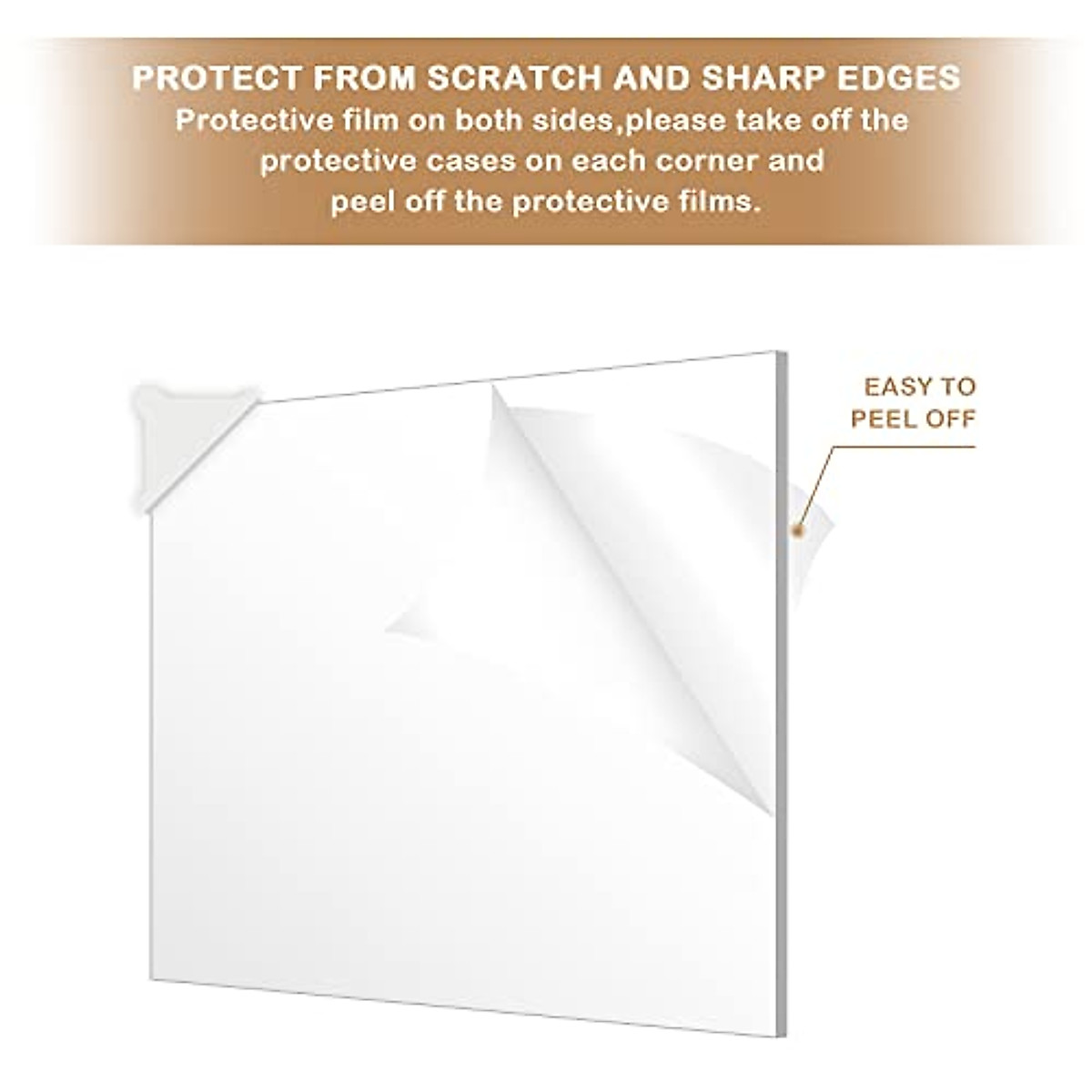 Clear Acrylic Plexiglass Sheet-1/4 Thick Cast - 12" x 16" (2 Pack)6mm Clear Acrylic Sheets for DIY, Signs and Crafts