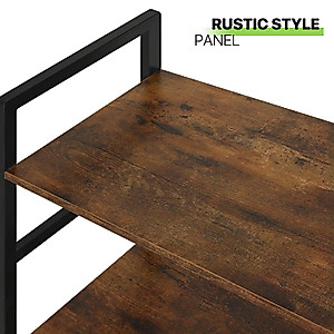 Magshion 6-Tier Bookshelf, Tall Bookcase Industrial Display Standing Shelf Units, Metal Storage Shelf for Bedroom Kitchen