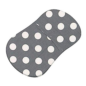 SheetWorld Fitted 100% Cotton Percale Bassinet Sheet Fits Halo Bassinet Swivel Sleeper 17 x 30, Polka Dots Grey, Made in USA