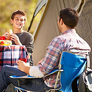 Four Seasons Courtyard 6-Pack Lightweight Folding Lawn Chair with Cupholder for Camping