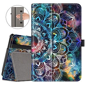 VORI Case for All-New Fire 7 Tablet (9th Generation, 2019 Release), Folio Smart Cover with Auto Wake/Sleep (Mandala Galaxy)