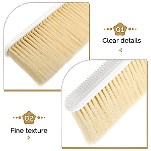 SEWOART Dust Brush Cleaning Brush Soft Bristle Hair Brush Soft Brush Hair Broom Brush Grubber Whisk Brooms Hand Broom Car Brush Sand Brush to Clean Brush for Cleaning The Pet Beige