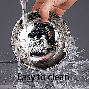 Cedilis 6 Pack 13oz Stainless Steel Bowl, Non-Slip Snack Bowls, Double-walled Insulated Ice Cream Rice Bowl, Multipurpose, Easy to Clean, Great for Kid, Toddler and Adult, Silver