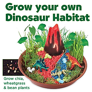 Creativity for Kids Grow N’ Glow Dinosaur Habitat – Create Your Own Dino Garden Kit - Arts and Crafts for Boys and Girls