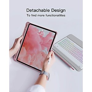 Inateck iPad Keyboard with USB 3.2 Gen 2 Speed, USB C to USB Hub,Bundle Product, KB02006 and HB2025
