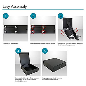 PACK2PACK Luxury Foldable Gift Box with Fixed Ribbon | Collapsible Box with Magnetic Closure | Weddings, Bridal Showers, Corporate Gifts | 100% Recycled Paper (Square, Metallic Copper)