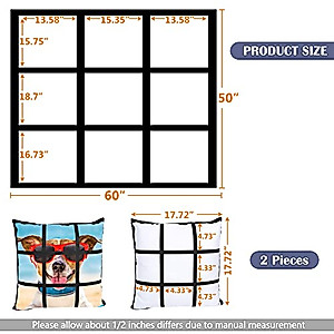 Sublimation Flannel Blank 60"x50" Blanket & 2 PCS Pillows Square Throw Pillow Cases Cushion Cover 18" x 18" for Heat Press,Custom Personalised Sublimation Photo Family Lover Baby Printed Blanket Throw