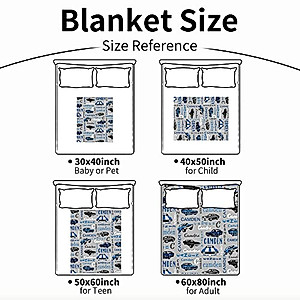 Personalized Car Blanket with Name for Boys, Custom Name Blanket for Kids, Soft Flannel Car Toddler Blanket Customized Gift for Birthday Christmas Baby Shower Newborn Gift 30" X 40"