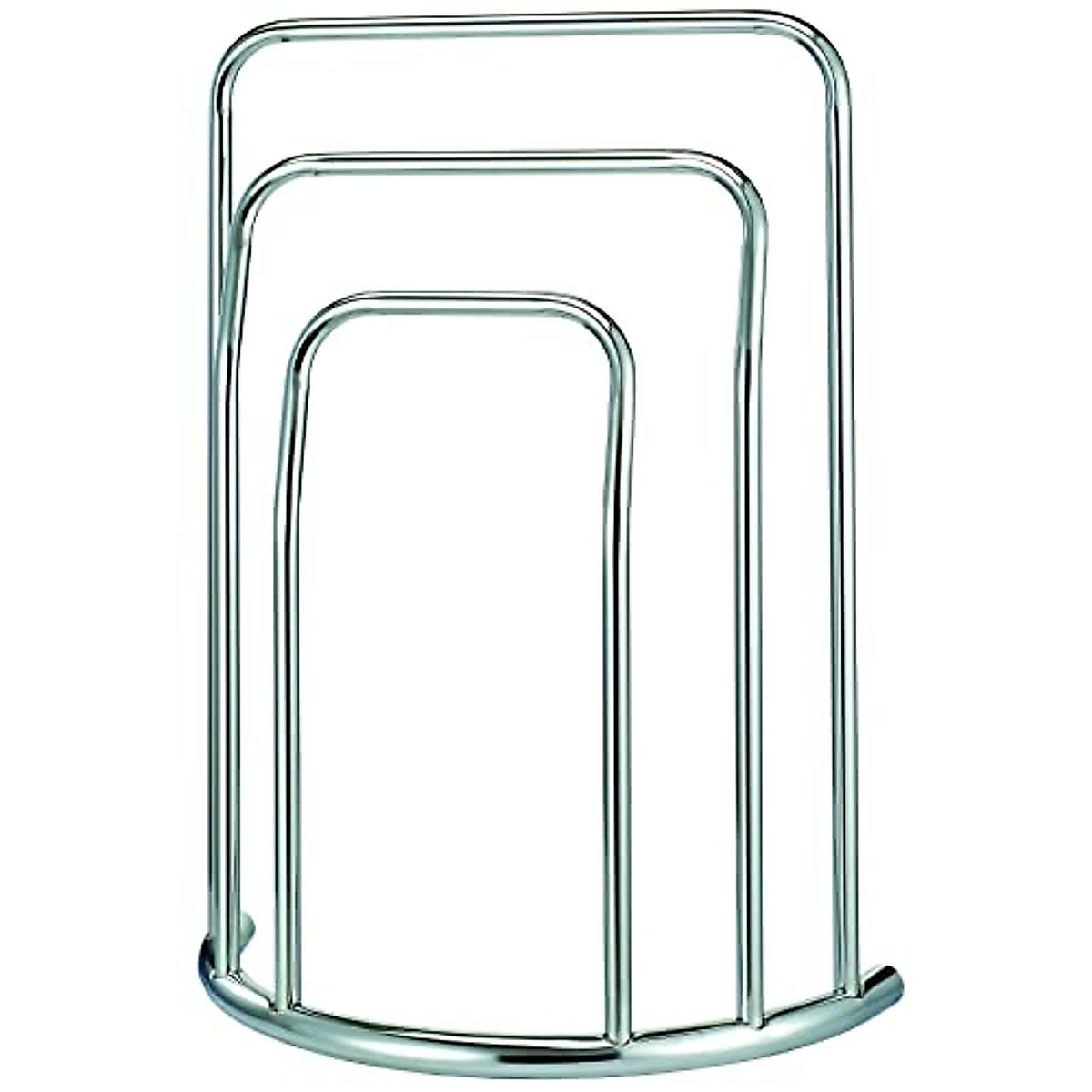 Freestanding Towel Rack, 3 Tier Metal Towel Bar Stand, Silver-Tone Chrome Plated by Madison Home Products (MH10082)