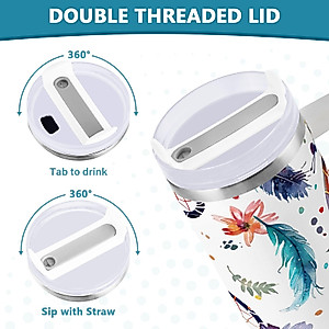 a of Dream Catchers 30 Oz Iced Coffee Tumbler with Lid and Straw Water Bottles