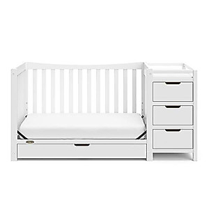 Graco Remi 4-in-1 Convertible Crib & Changer with Drawer - White