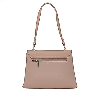 DAVID JONES Fashion Single Strap Medium Shoulder Bag w/Crossbody Strap (Pink)