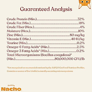 Made by Nacho Bone Broth Infused Dry Cat Kibble - Cage-Free Chicken & Pumpkin Recipe - Premium Grain-Friendly Cat Food 4lb Bag