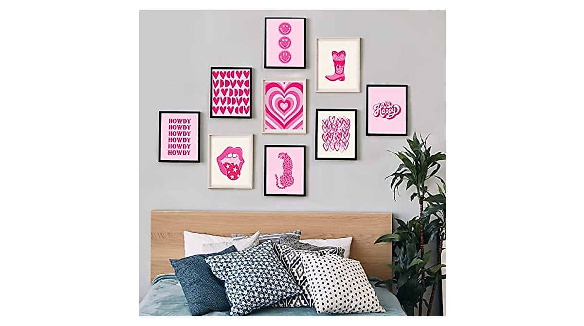 Woonkit 12-Piece Hot Pink Room Decor Set for Dorms & Bedrooms