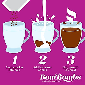 BomBombs, Hot Chocolate Mix Gift Set with Mini Cup Packaging, Dessert Flavors Include Rocky Road, Cookies Butter, Pumpkin Pie & More, Set of 12