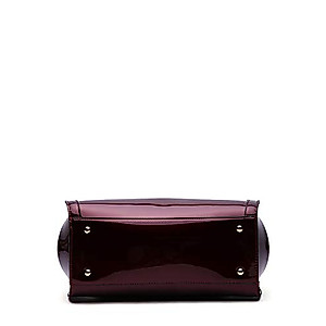 Style Strategy red purses patent handbags for women Top Handle with kiss lock Satchel Shoulder big bags leather crossbody for women