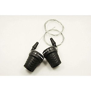 Bike Bicycle Shifters 3 x 5 6 7 Speed Shifters Set Twist Grip Gear Shifters